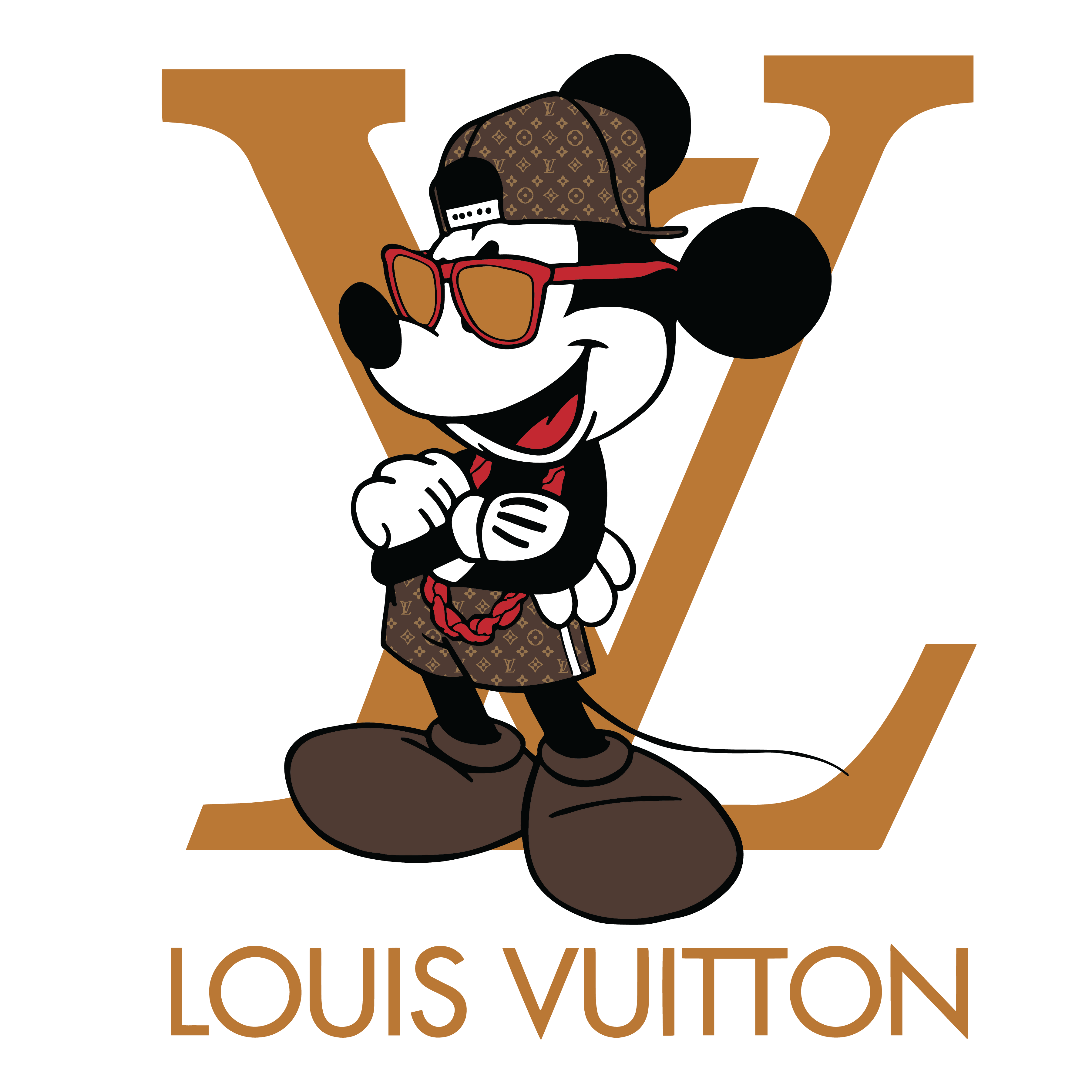 Mickey Mouse Fashion Svg, LV Logo Svg, Mickey Svg, Disney LV Svg, Disn